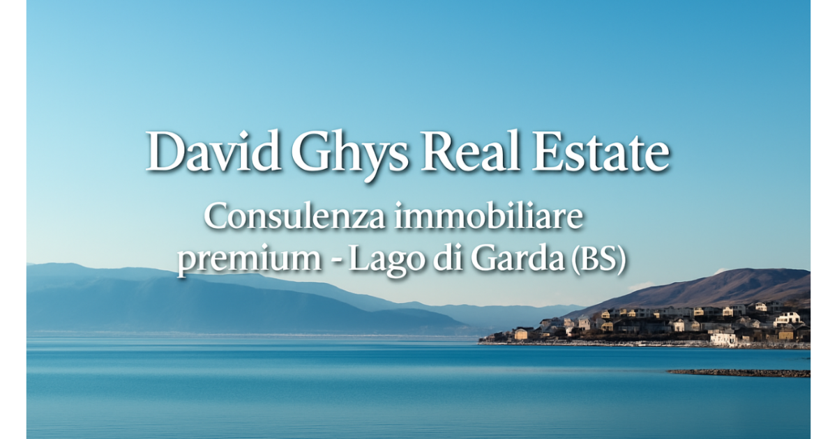 David Ghys Real Estate | Ville e Case Vista Lago Garda
